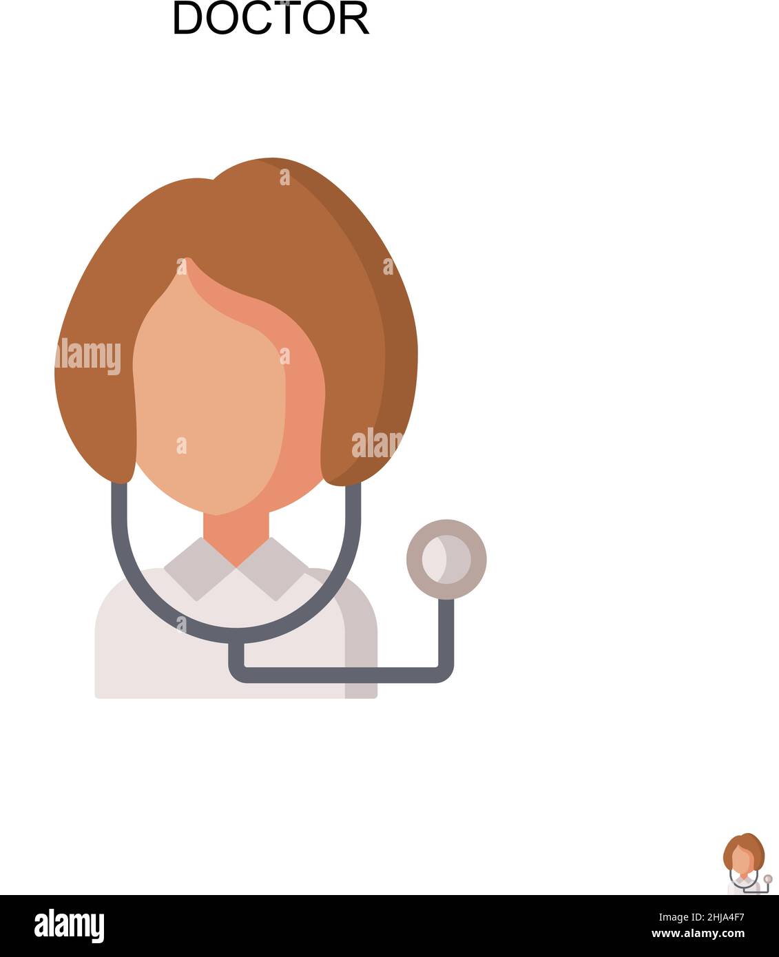 Doctor Simple vector icon. Illustration symbol design template for web ...