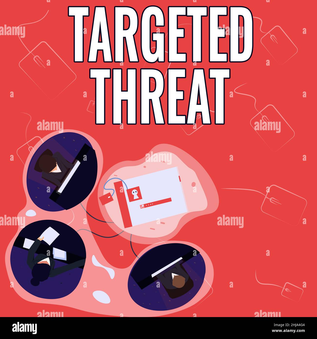 Text caption presenting Targeted Threat. Business showcase class of ...