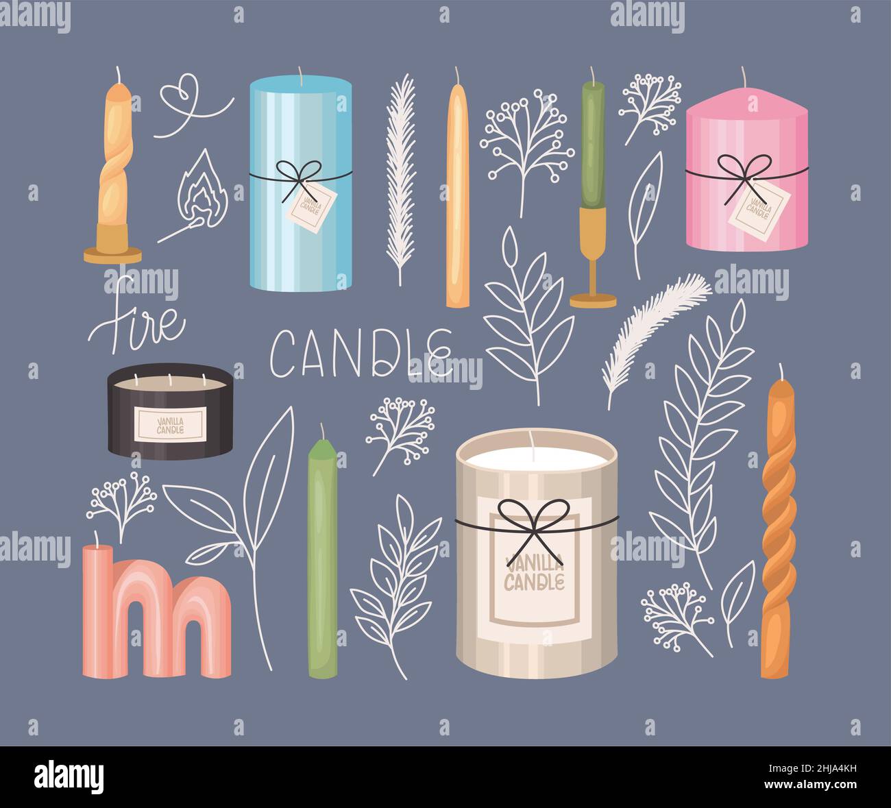 candle items bundle Stock Vector Image & Art - Alamy
