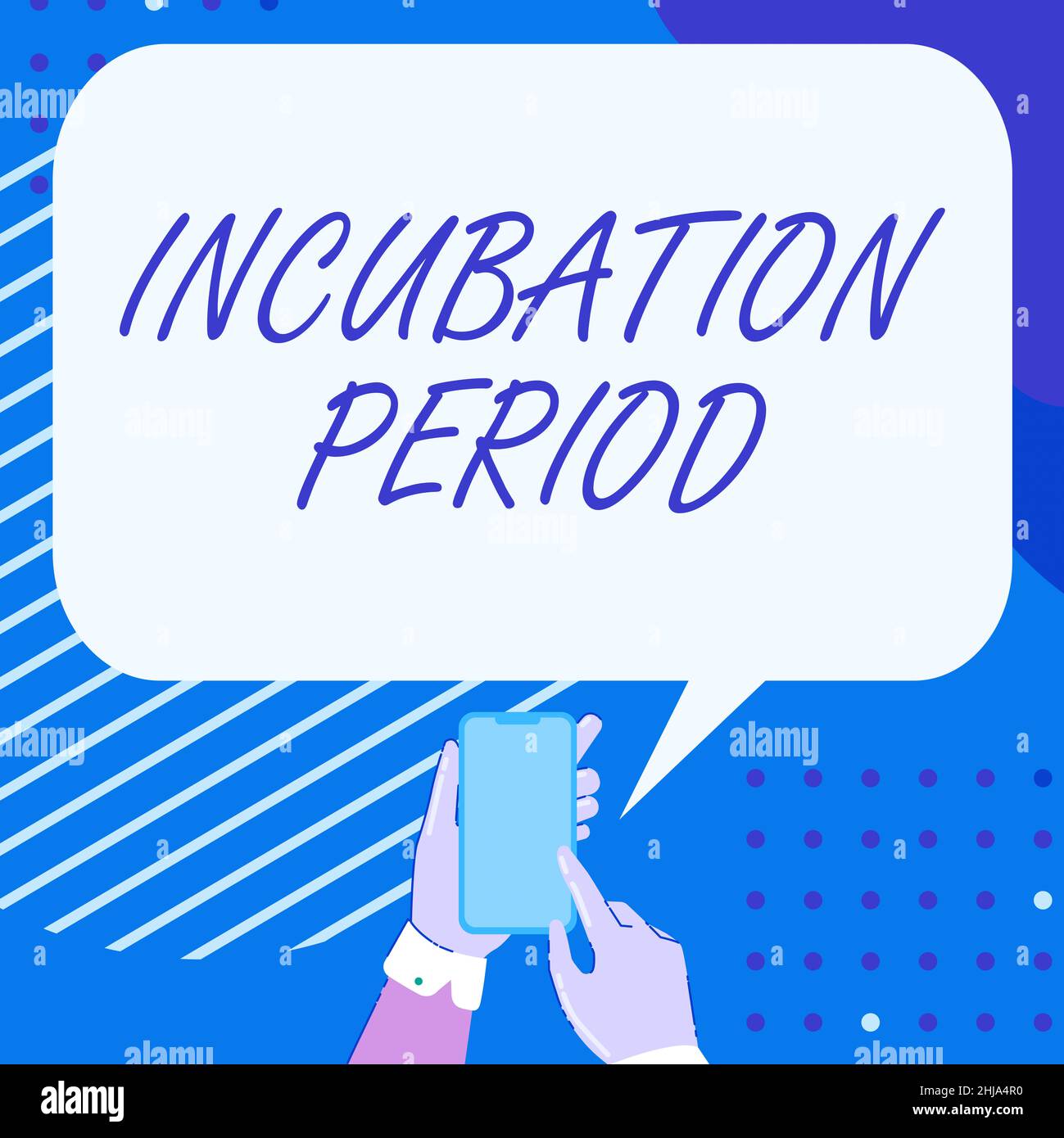 Conceptual display Incubation Period. Word for time elapsed starting ...