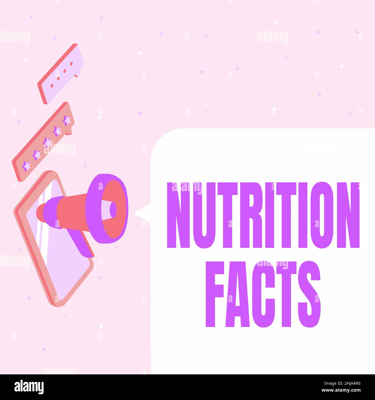 Handwriting text Nutrition Facts. Business concept detailed information ...