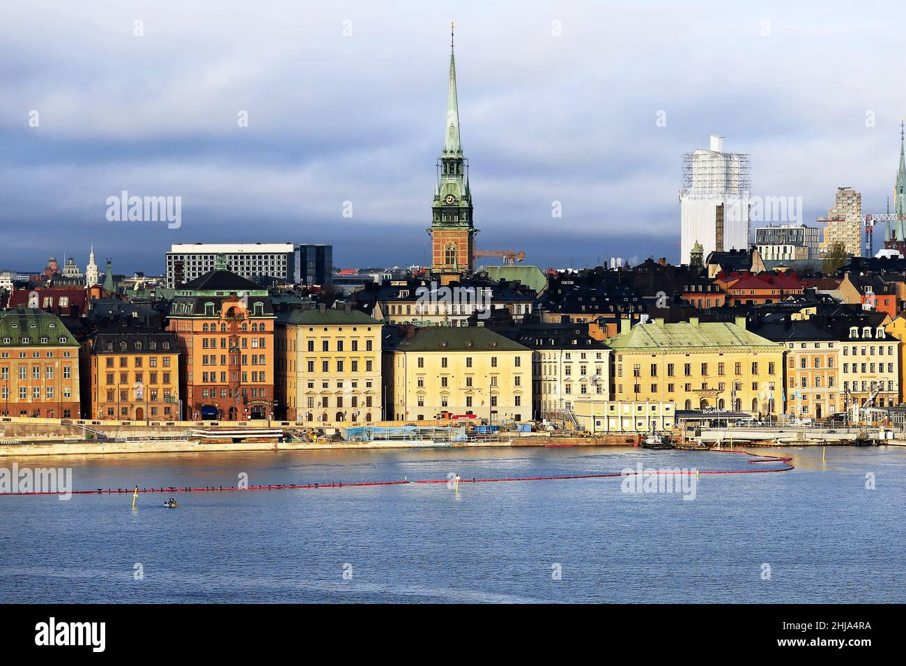 Stockholm Gamla Stan waterfront view at sunset, Stockholm, Sweden Stock ...
