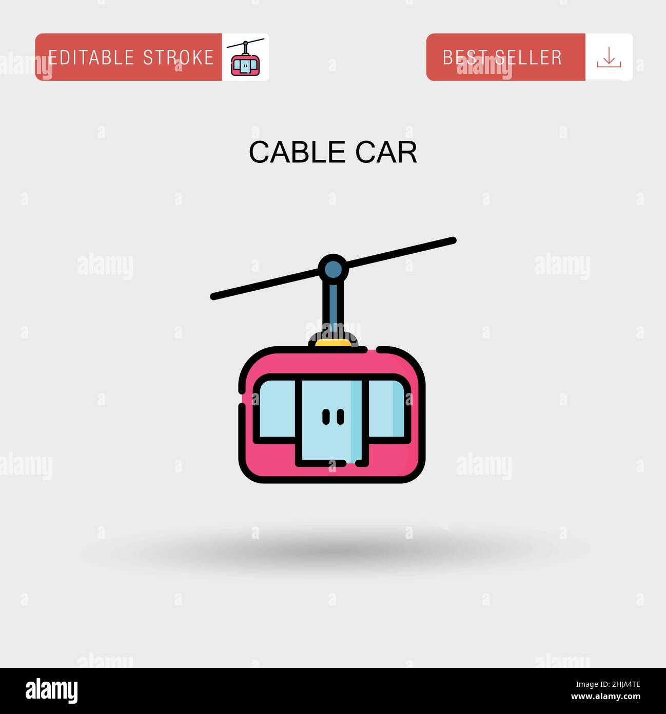 Cable car Simple vector icon Stock Vector Image & Art - Alamy