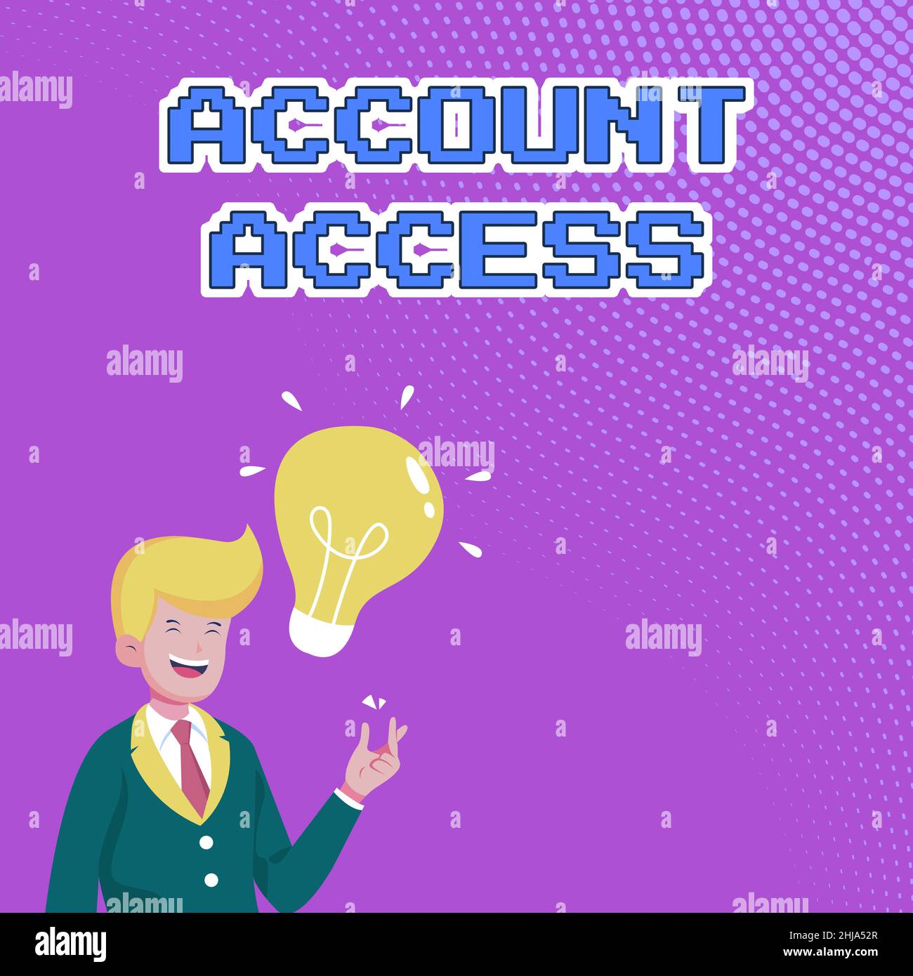 Inspiration showing sign Account Access. Business overview having ...