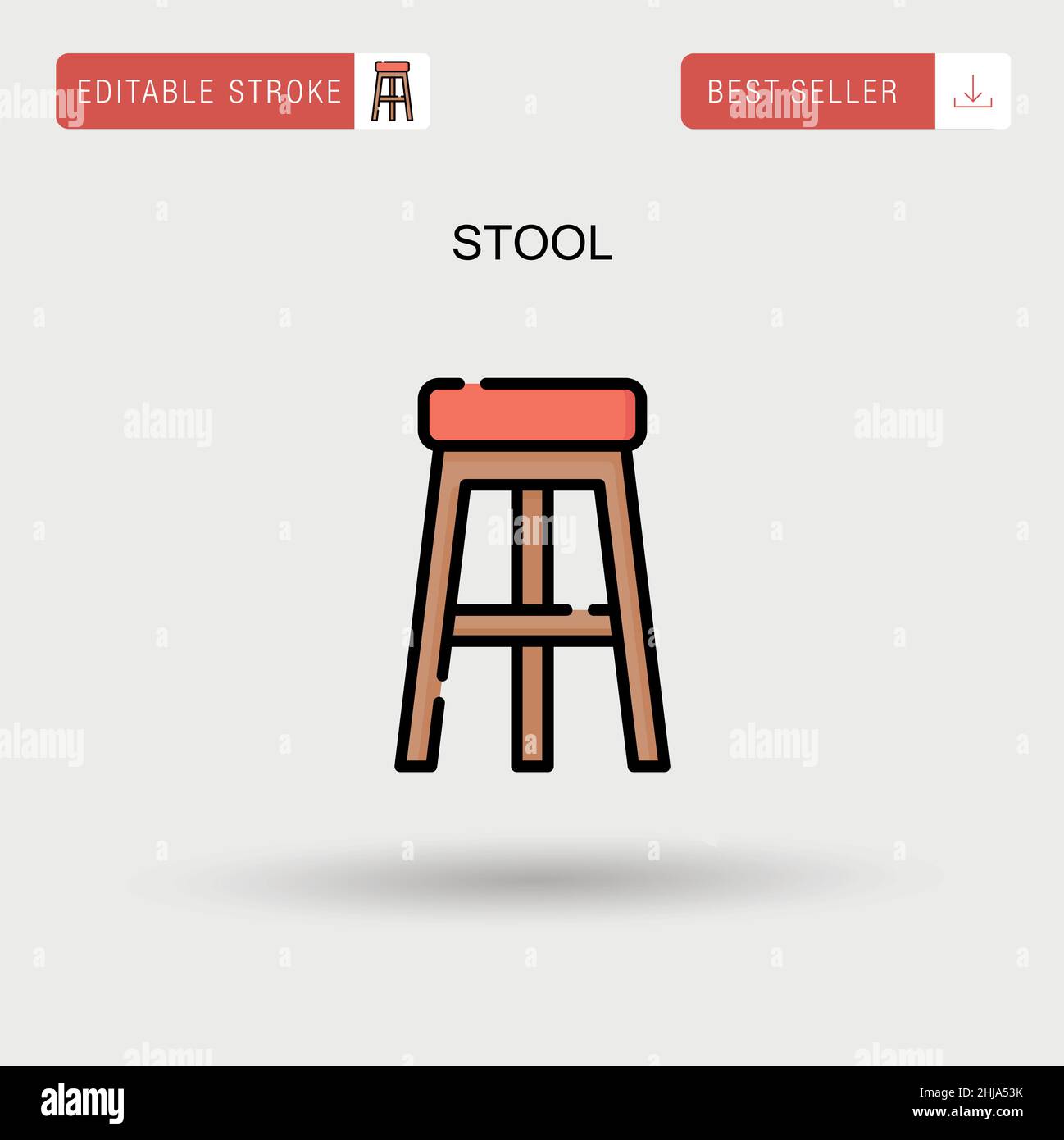Stool Simple vector icon Stock Vector Image & Art - Alamy