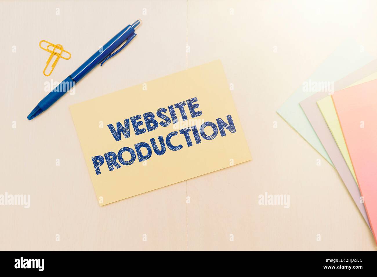 Handwriting text Website Production. Concept meaning creating sites ...