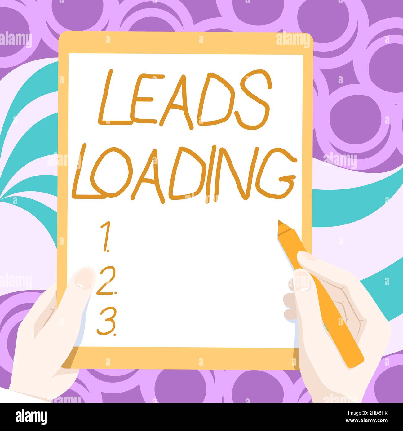 Hand writing sign Leads Loading. Word Written on Initiating customer ... Hand writing sign Leads Loading. Word Written on Initiating customer ...