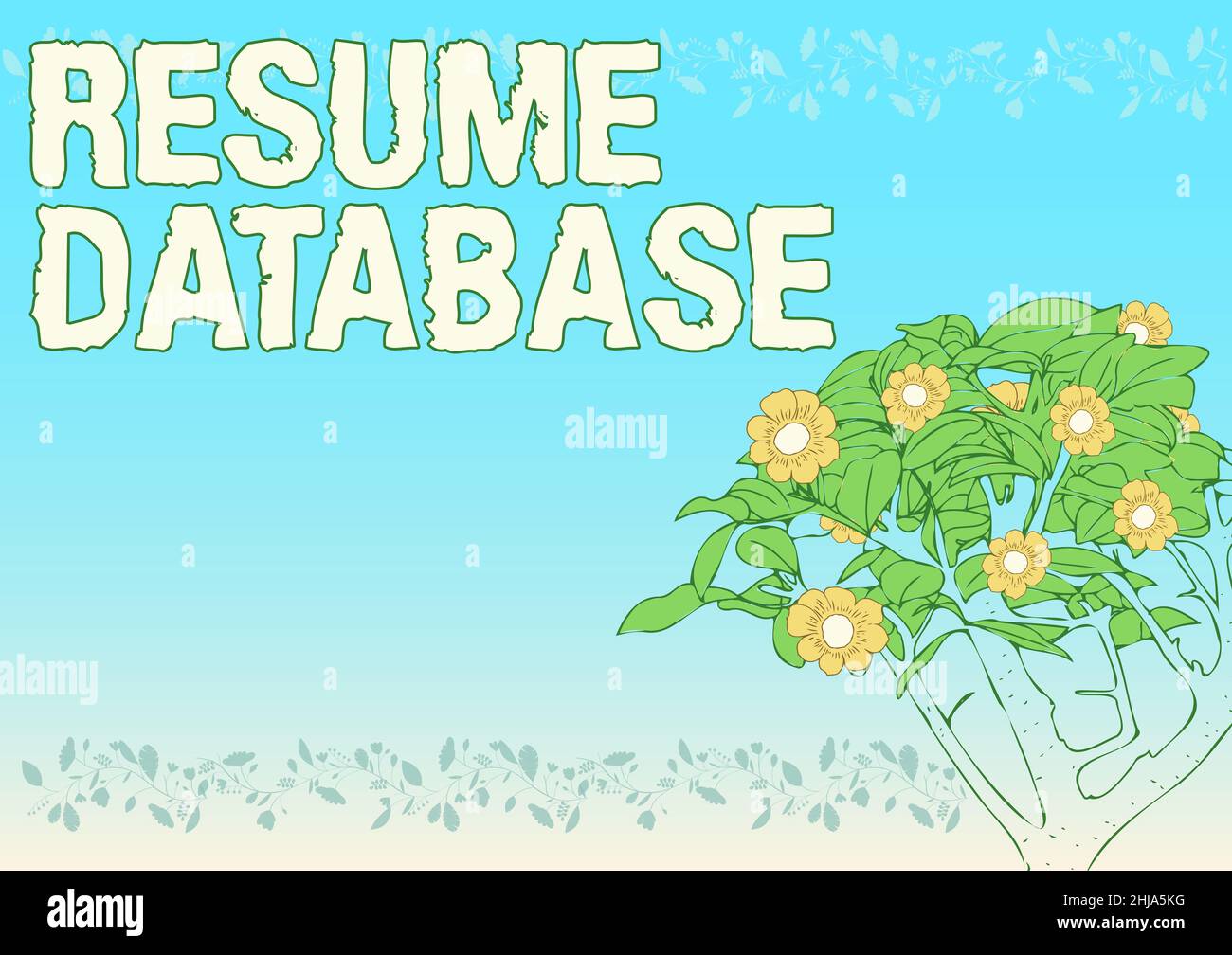 Sign displaying Resume Database. Concept meaning database of candidates ...