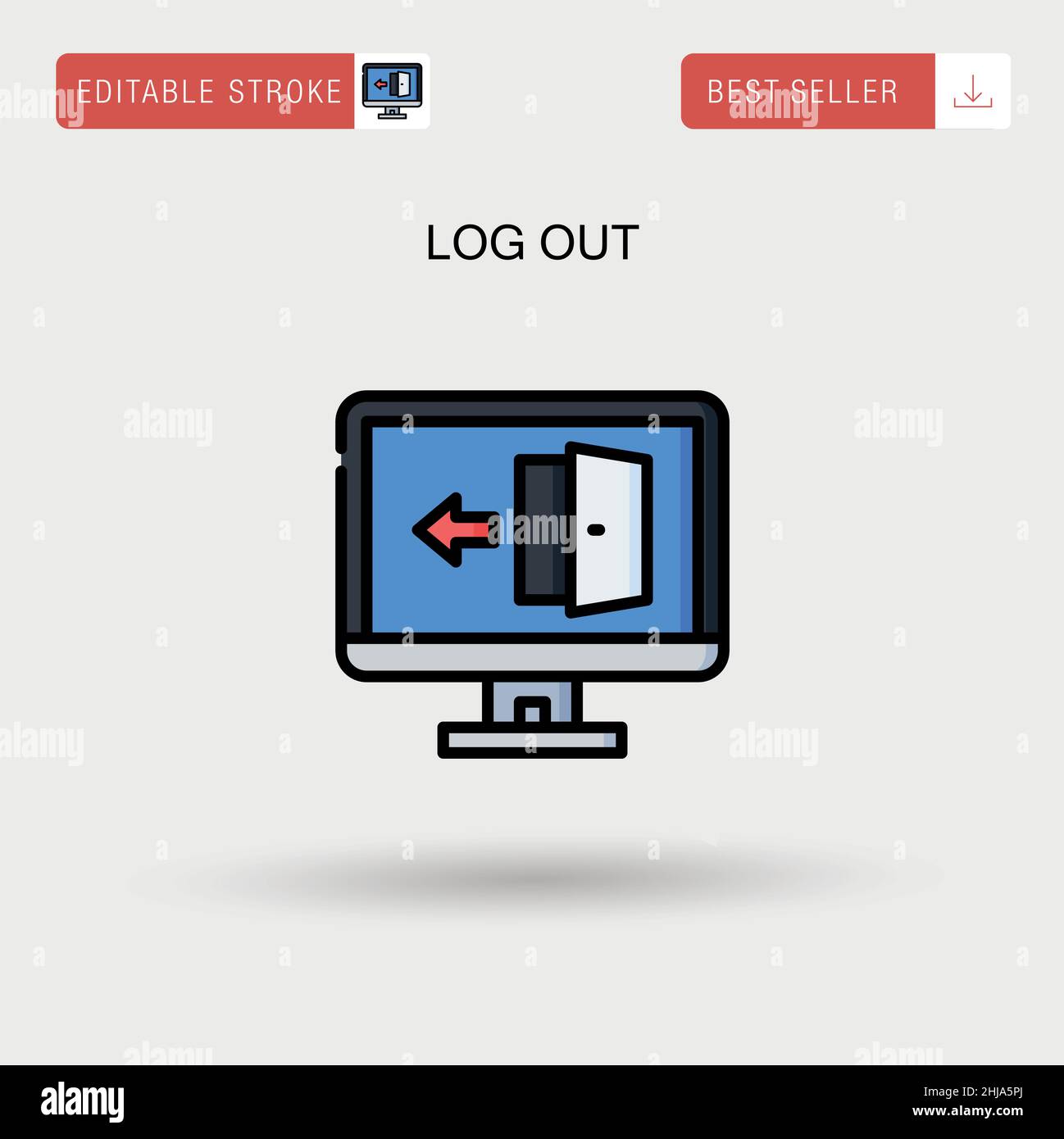 Log out Simple vector icon Stock Vector Image & Art - Alamy