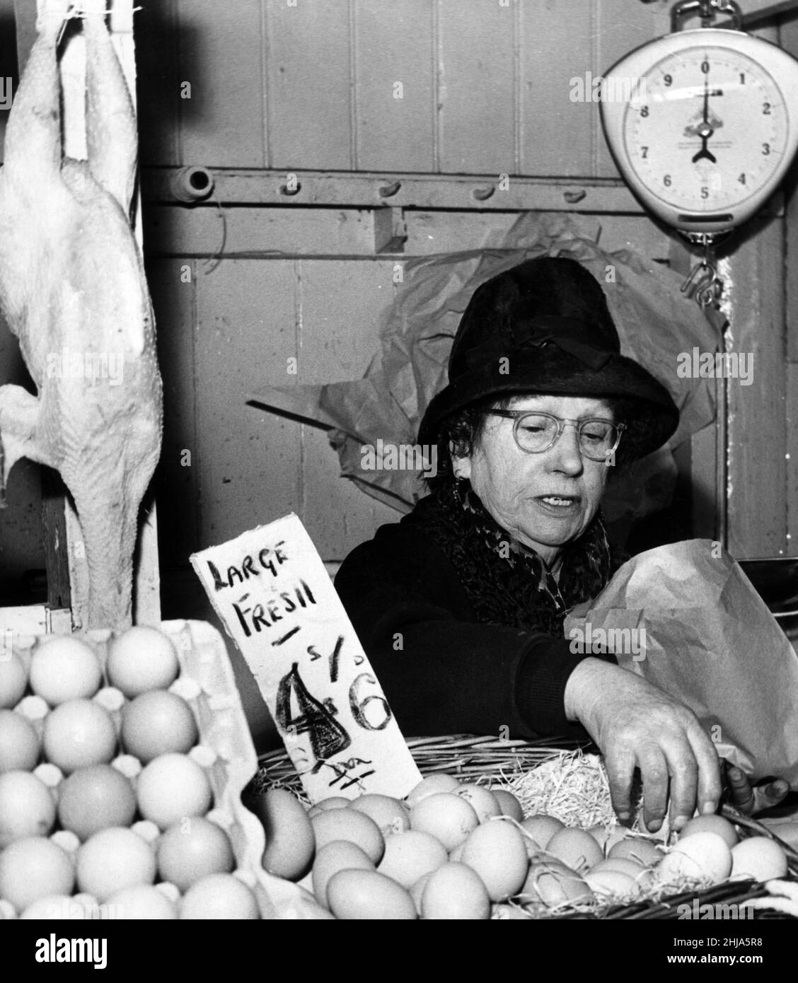 St Johns Old Market, Liverpool, 28th February 1964. Mrs Elizabeth Moore ...