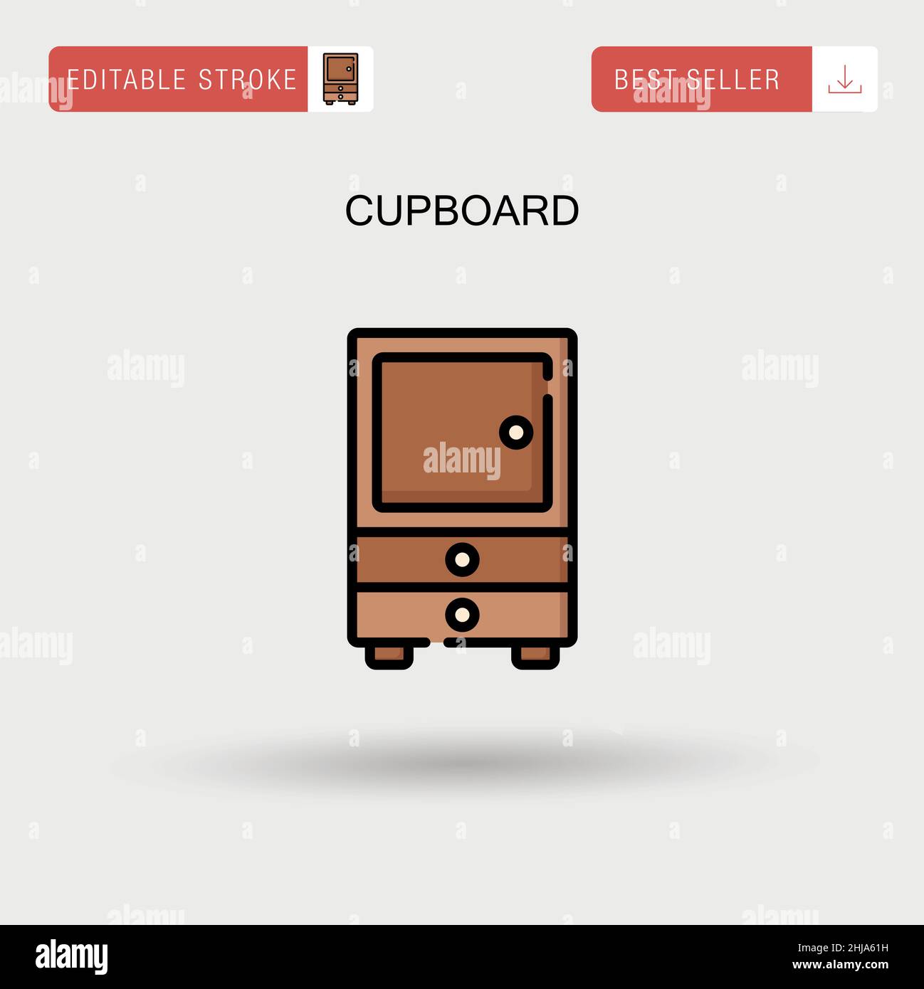 Cupboard Simple vector icon Stock Vector Image & Art - Alamy