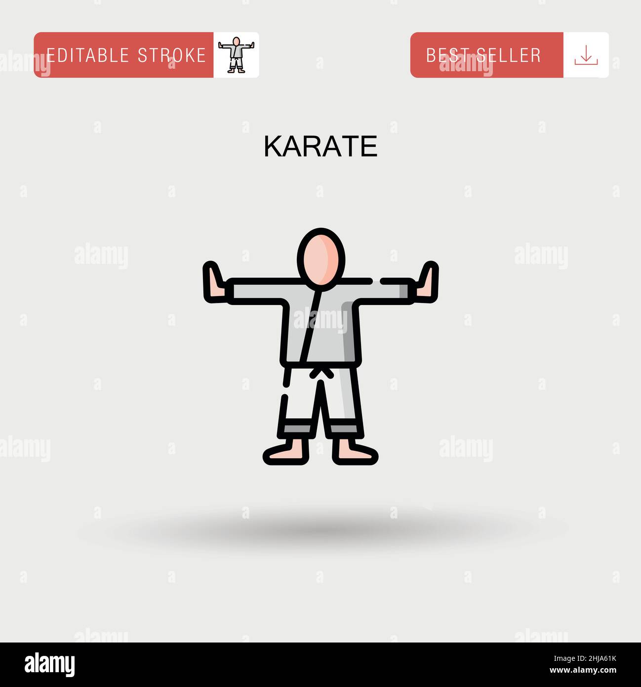 Karate Simple vector icon Stock Vector Image & Art - Alamy
