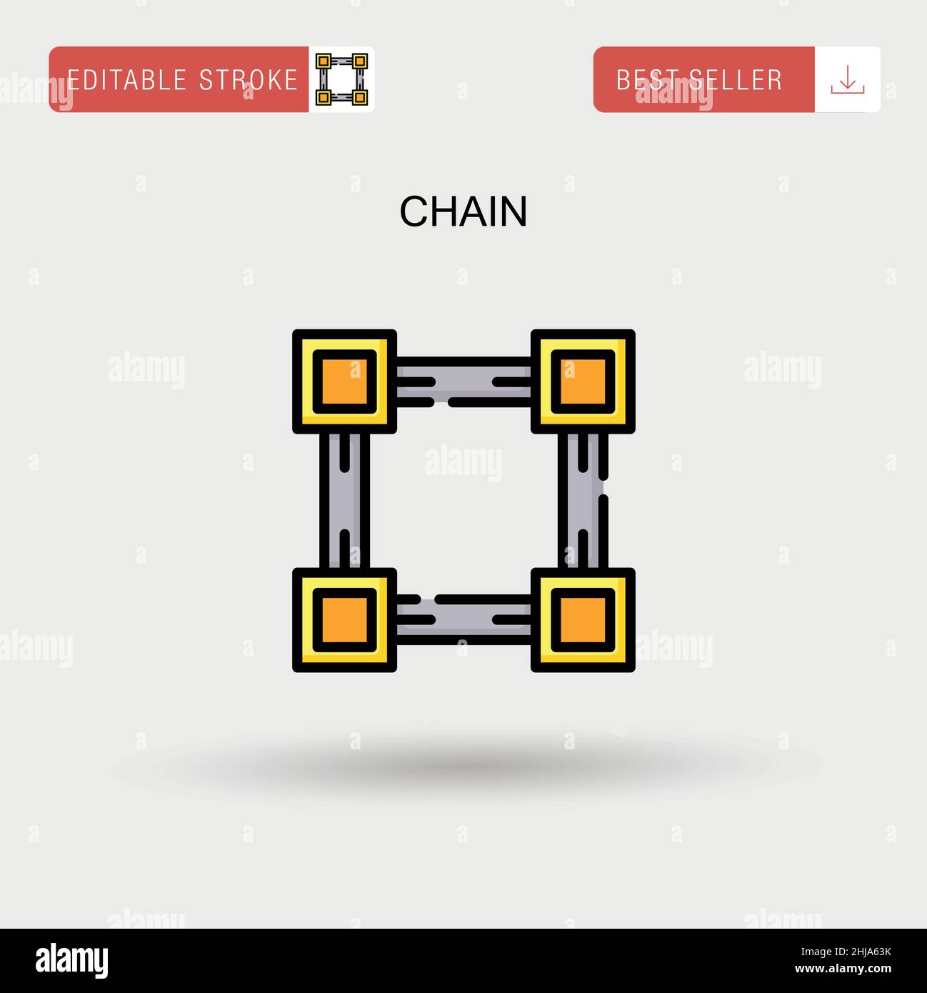 Chain Simple vector icon Stock Vector Image & Art - Alamy