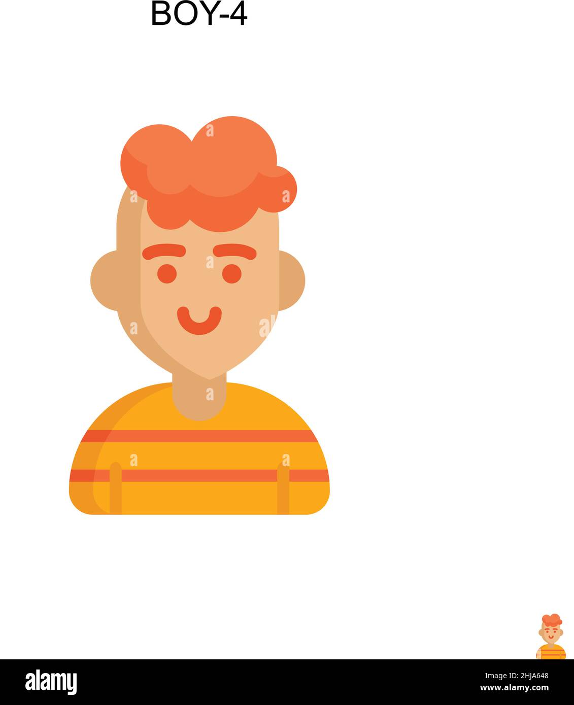Boy-4 Simple vector icon. Illustration symbol design template for web ...