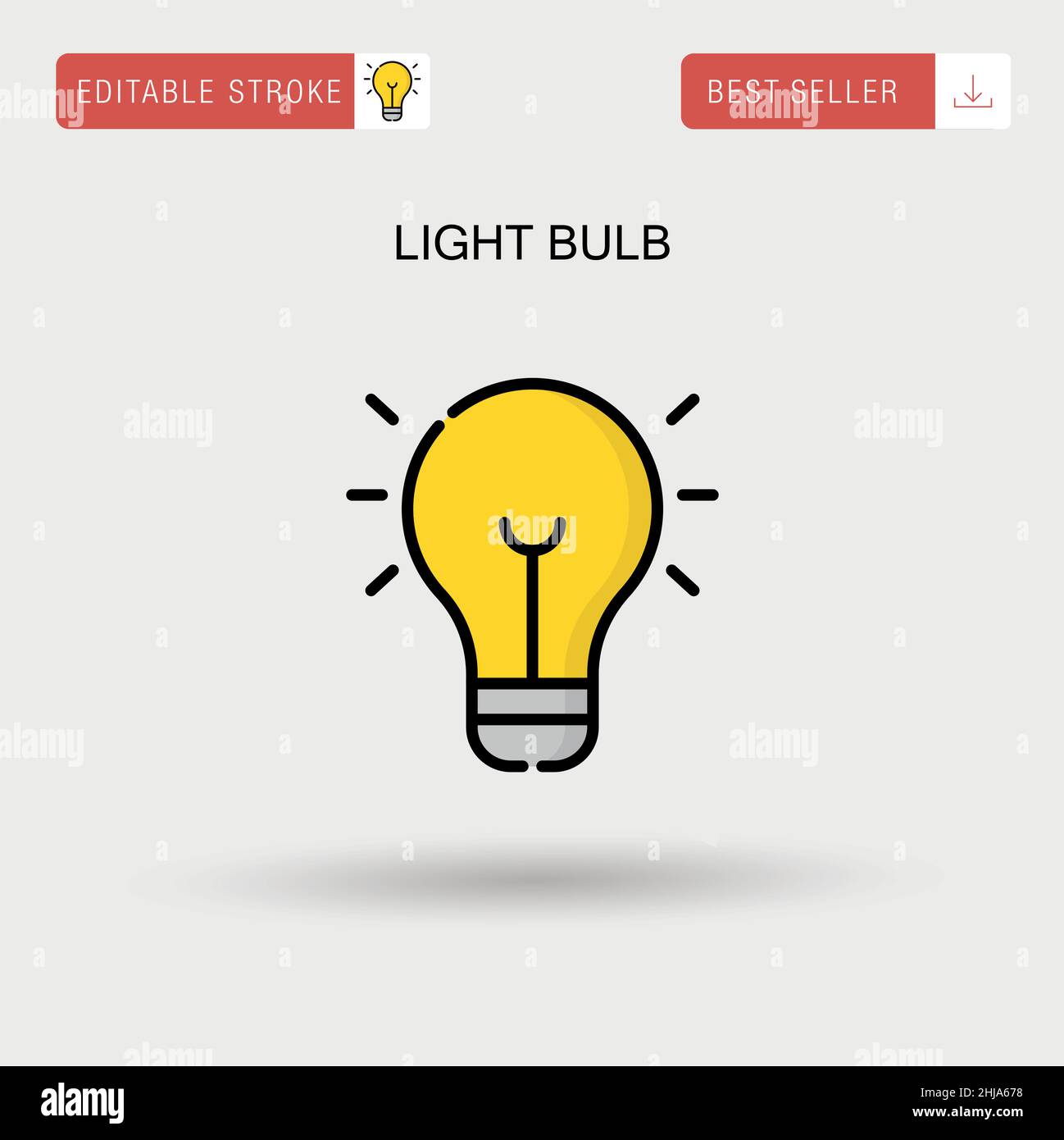 Light bulb Simple vector icon Stock Vector Image & Art - Alamy