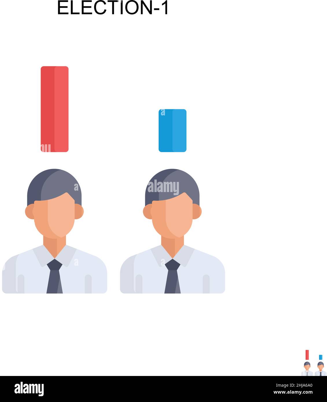 Election-1 Simple vector icon. Illustration symbol design template for ...