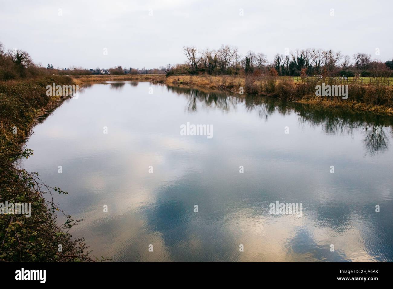 Datchet, UK. 26th January, 2022. The Jubilee River is viewed from ...
