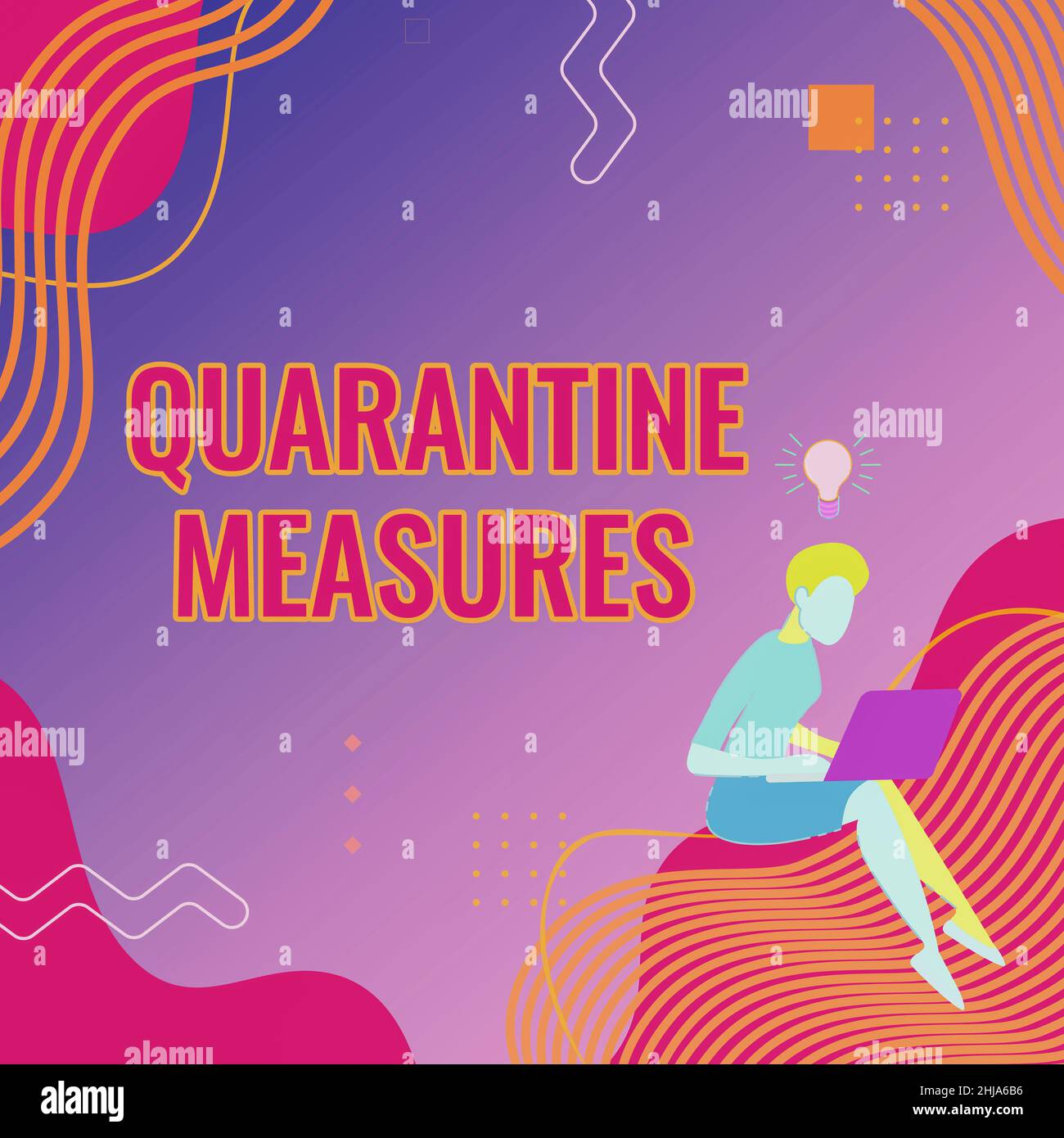 Text sign showing Quarantine Measures. Word for safety procedure to ...