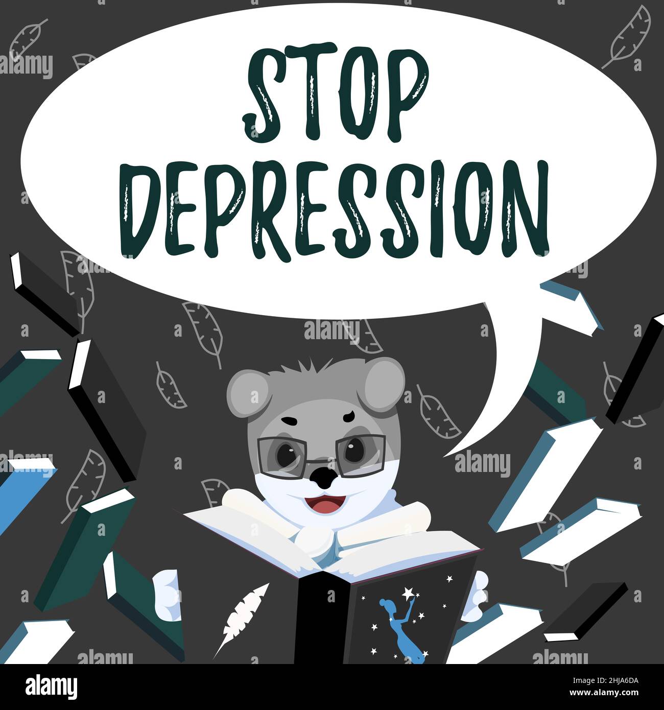 Hand writing sign Stop Depression. Conceptual photo end the feelings of ...