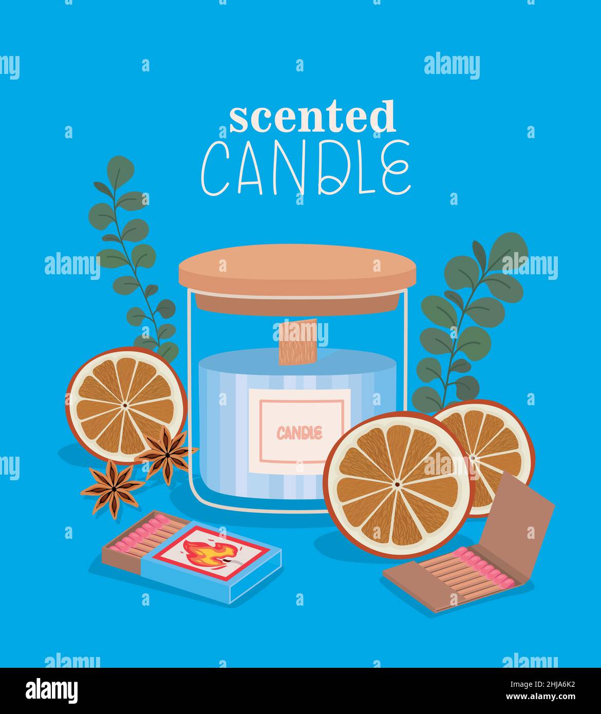 scented candle illustration Stock Vector Image & Art - Alamy