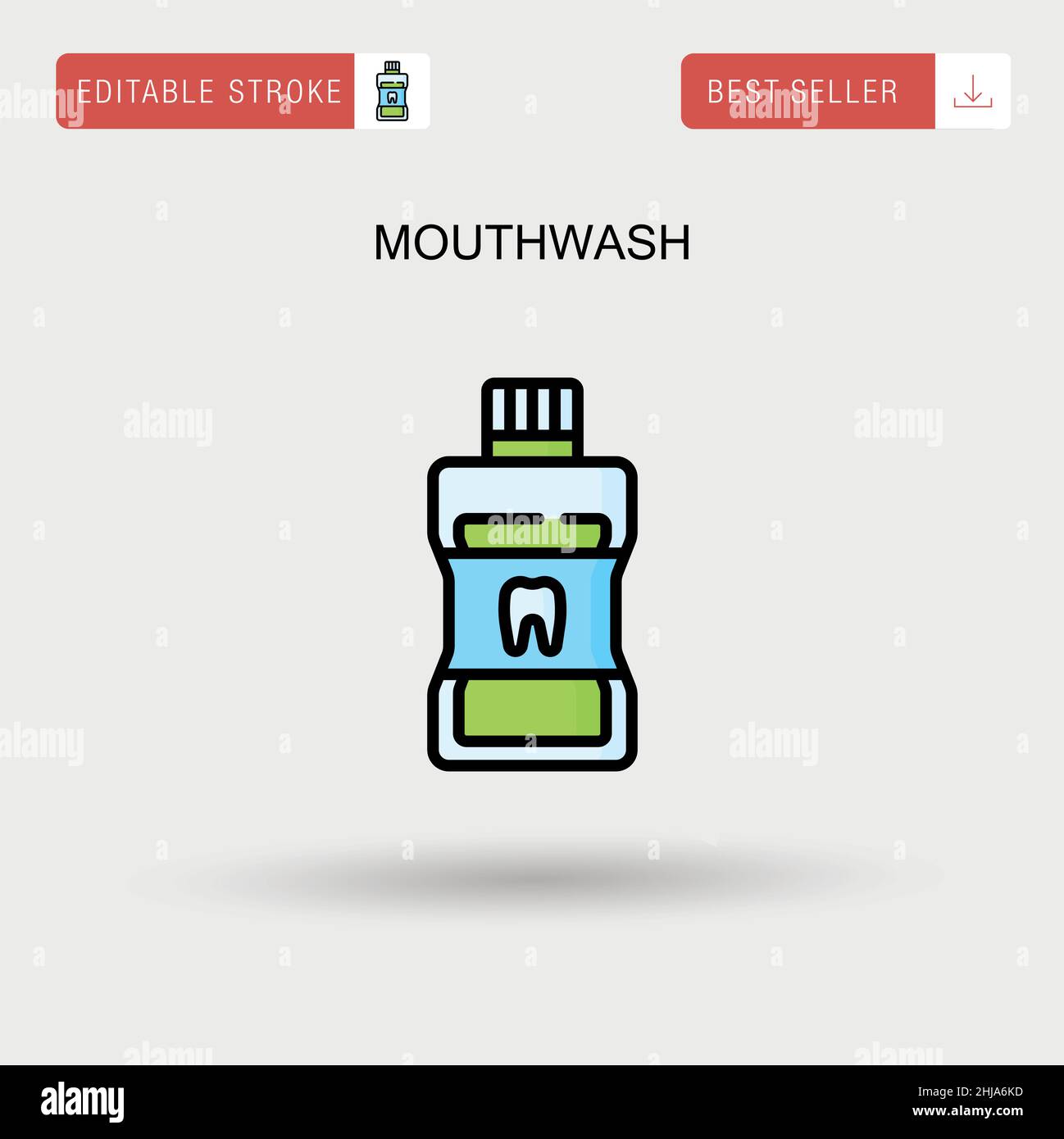 Vector color icon toothbrush Stock Vector Images - Alamy