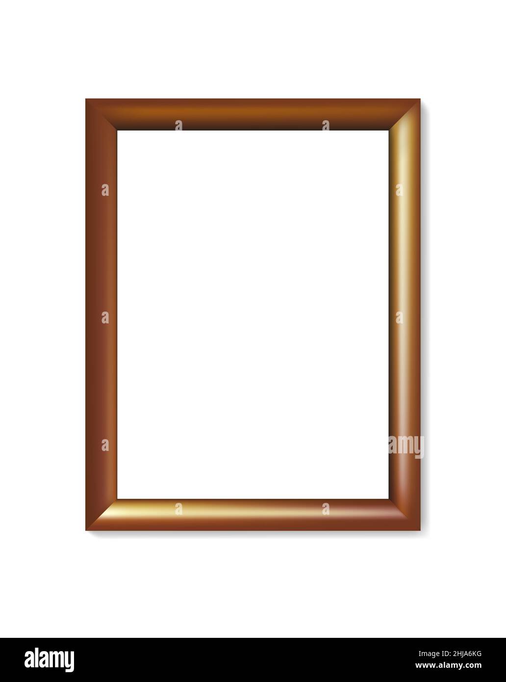 Wall frame for painting. Art exhibition picture. Gold or wooden blank ...