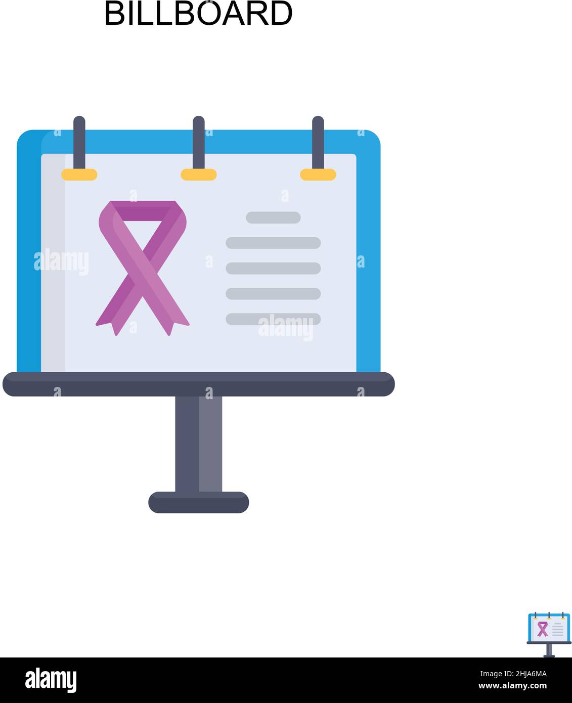 Billboard Simple vector icon. Illustration symbol design template for ...