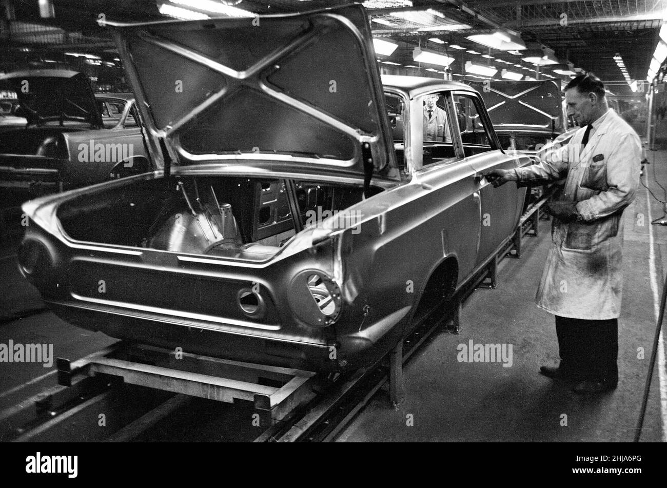 General scenes inside the Ford motor factory in Dagenham, Essex showing ...