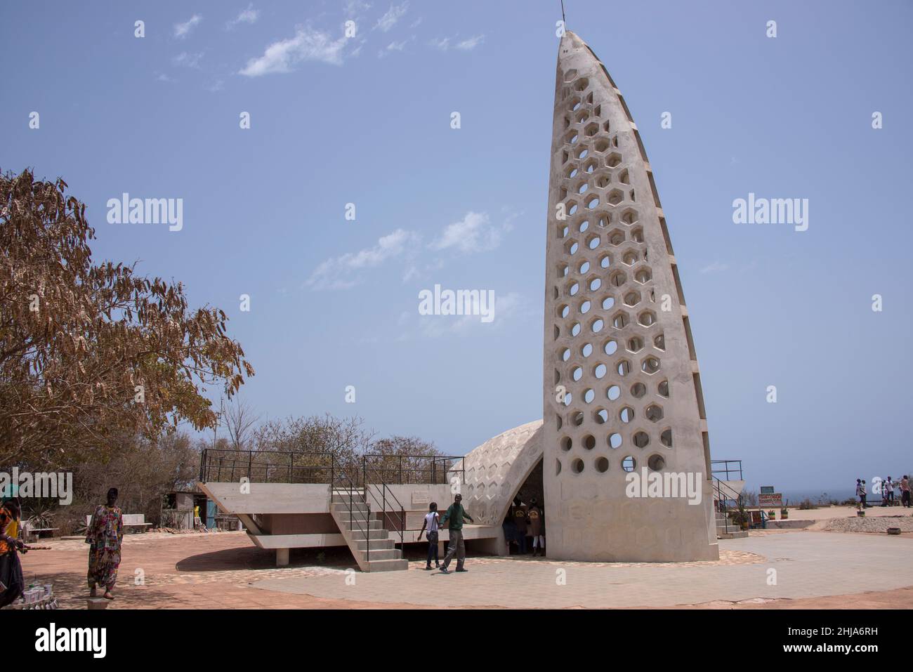 Mémorial Gorée-Almadies in the center of Goree Island off the coast of ...
