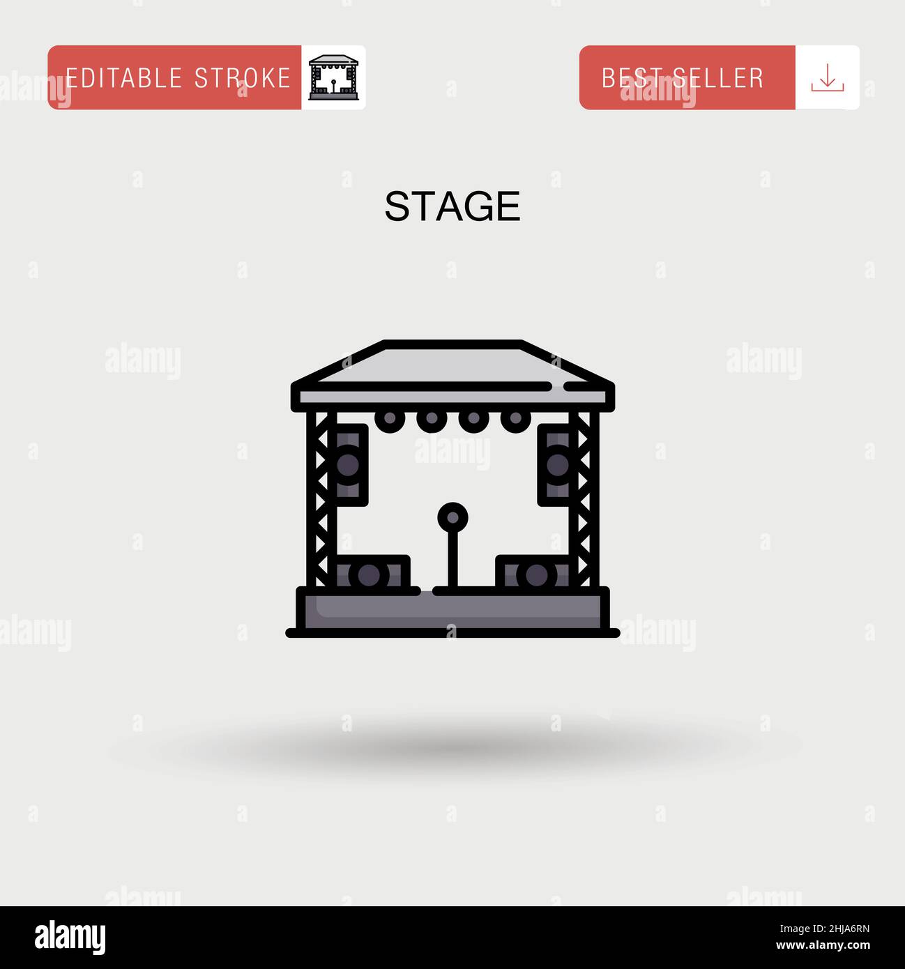 Empty stage auditorium Stock Vector Images - Alamy