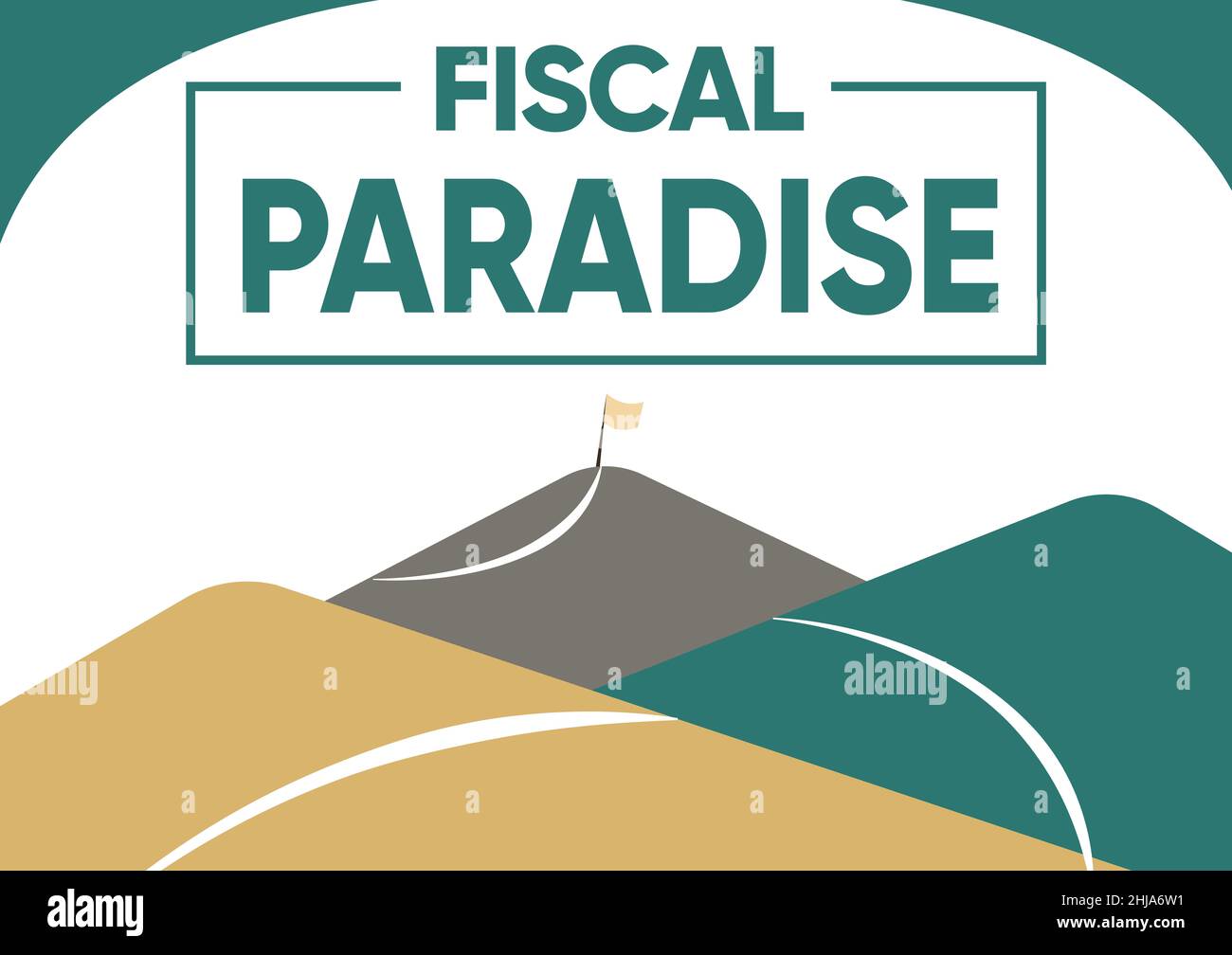 Conceptual caption Fiscal Paradise. Business concept The waste of ...