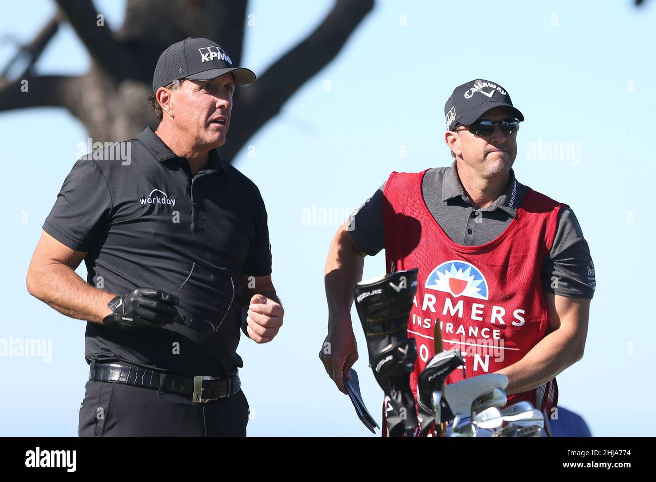 San Diego, California, USA. 27th Jan, 2022. PHIL MICKELSON (L) and his ...