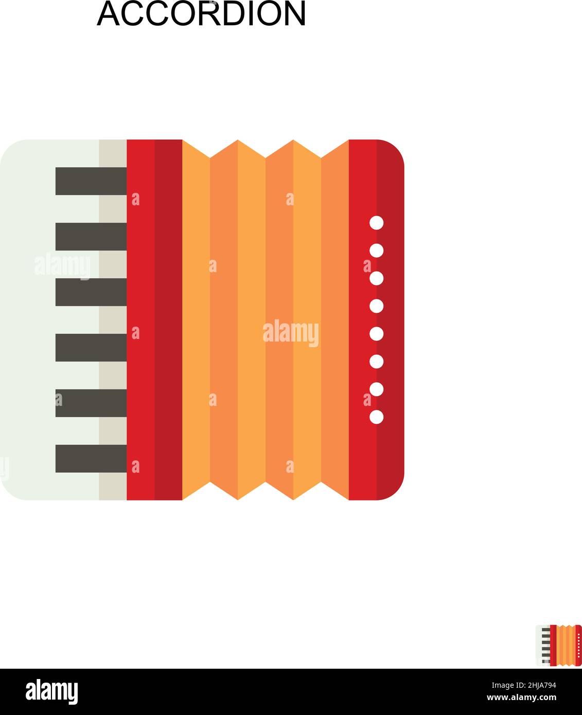 Accordion Simple vector icon. Illustration symbol design template for web mobile UI element ...