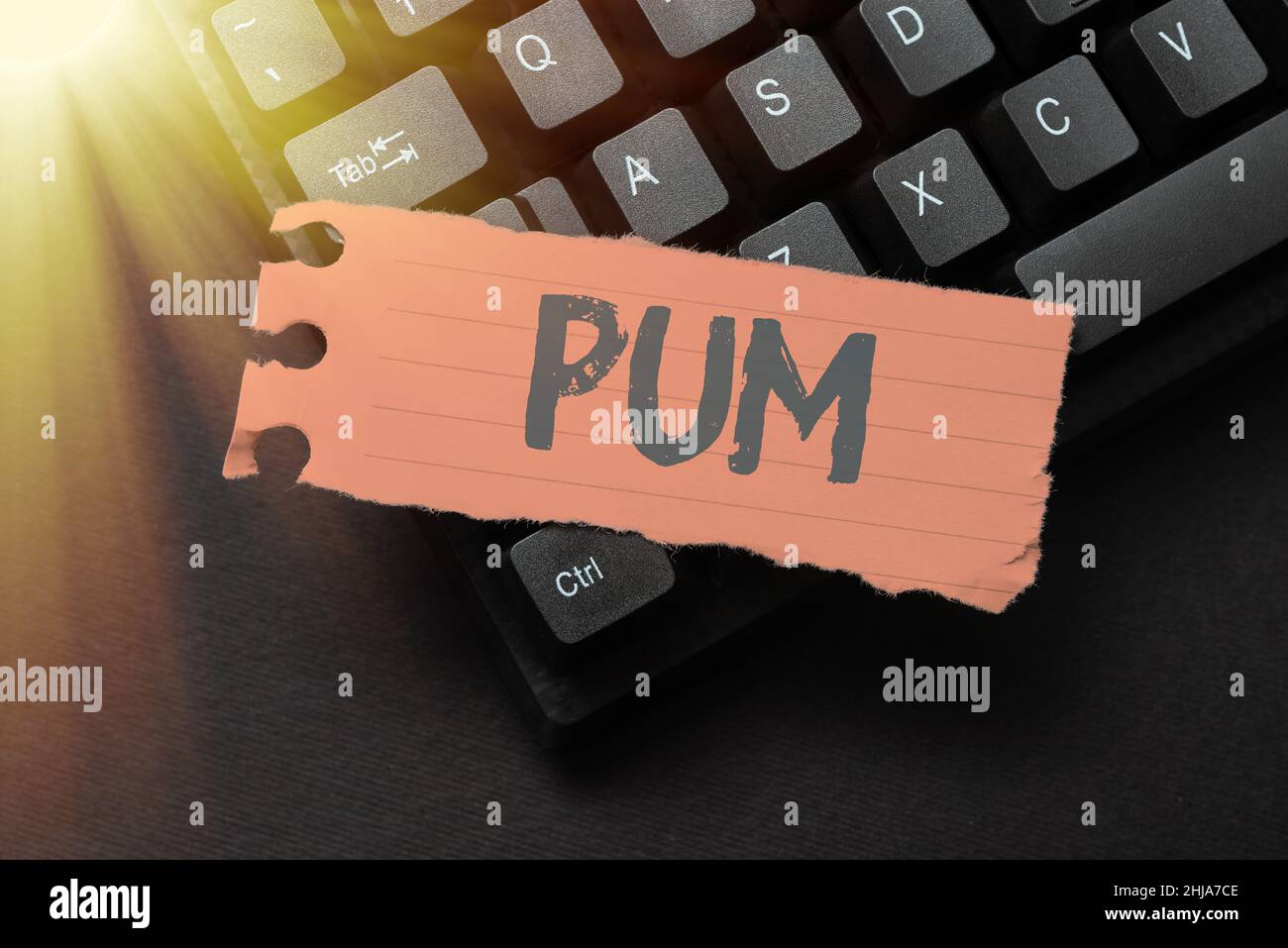Text sign showing Pum. Word Written on unwanted change that can be ...