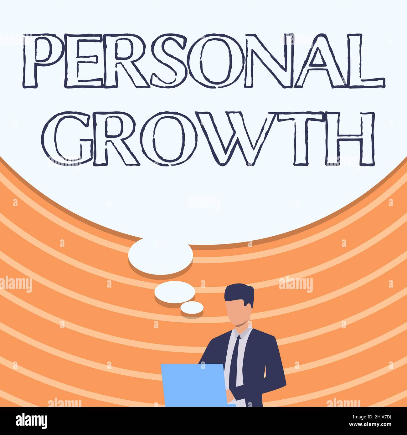 Hand writing sign Personal Growth. Business showcase a longterm process ...