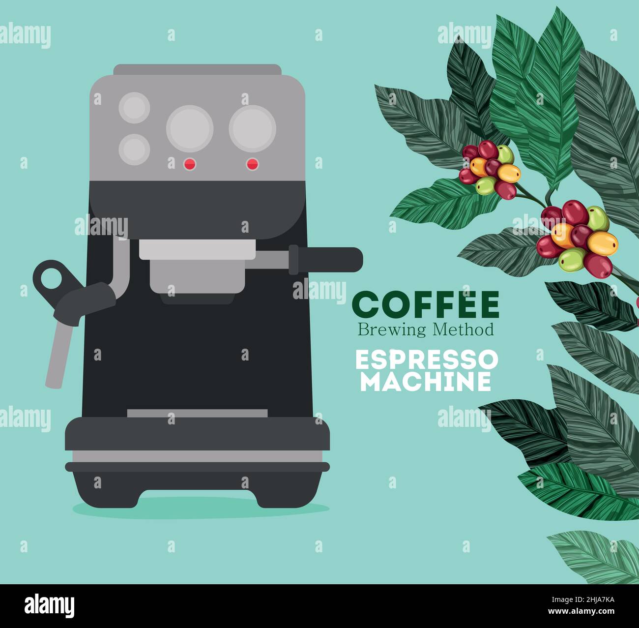 espresso machine poster Stock Vector Image & Art - Alamy