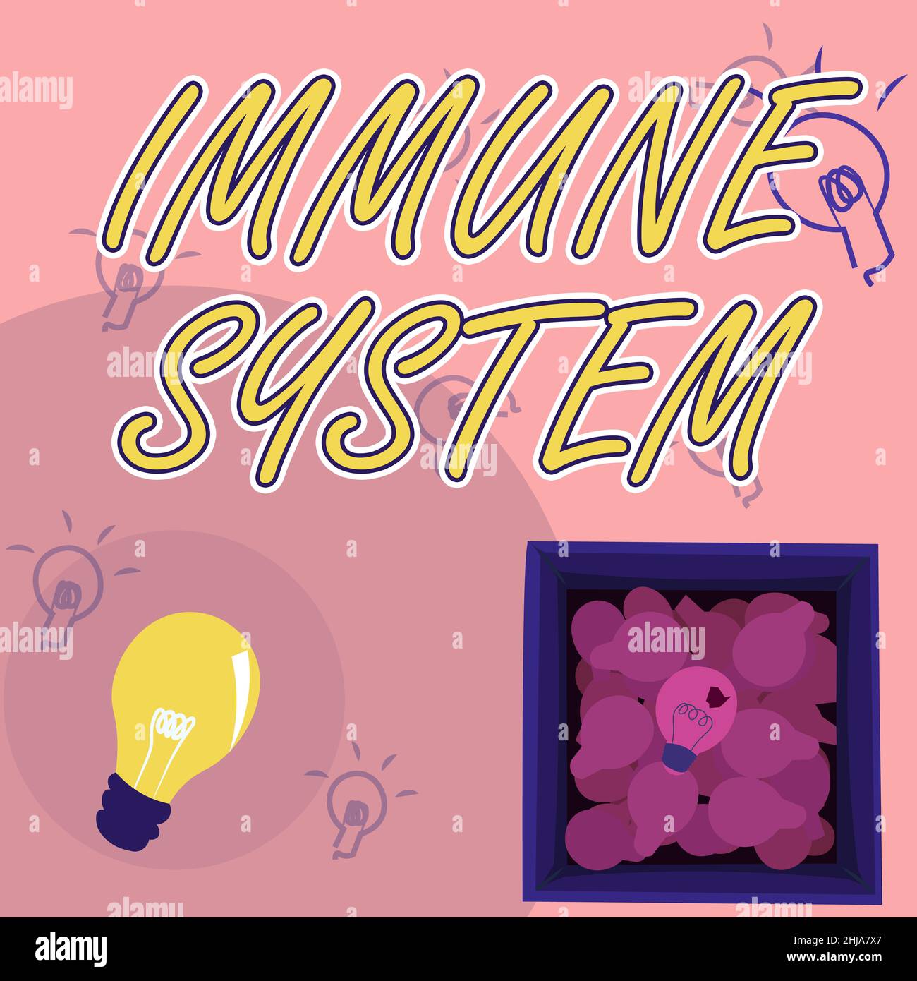 Sign displaying Immune System. Conceptual photo a bodily system that ...