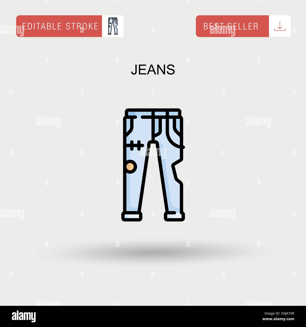 Jeans Simple vector icon Stock Vector Image & Art - Alamy