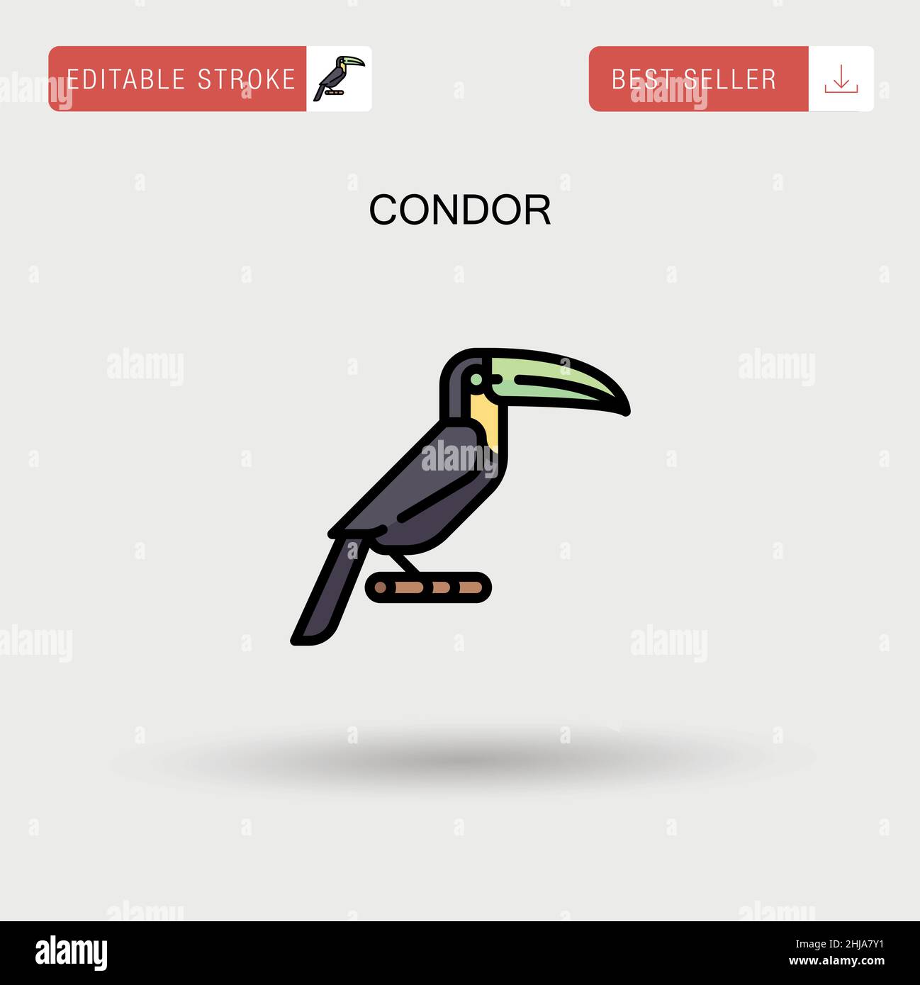Condor Simple vector icon Stock Vector Image & Art - Alamy
