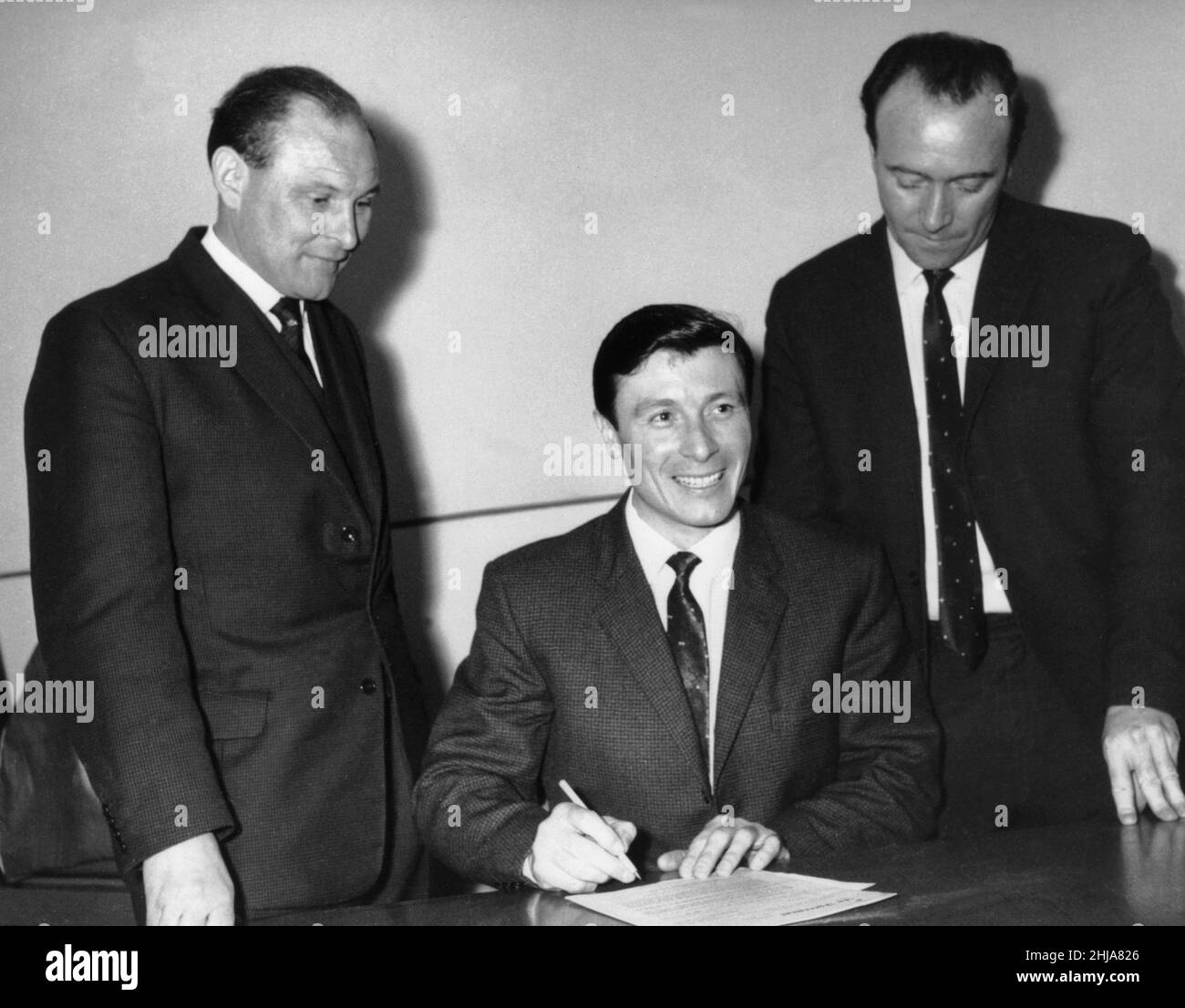 Jimmy McIlroy (centre) new signing for Stoke City Football Club ...