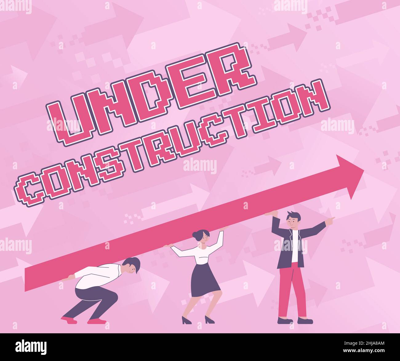Text sign showing Under Construction. Concept meaning building that is ...