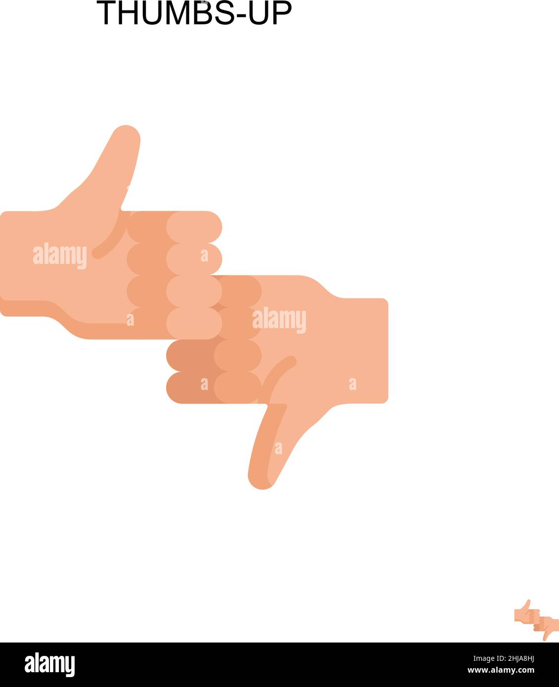 Thumbs-up Simple vector icon. Illustration symbol design template for ...