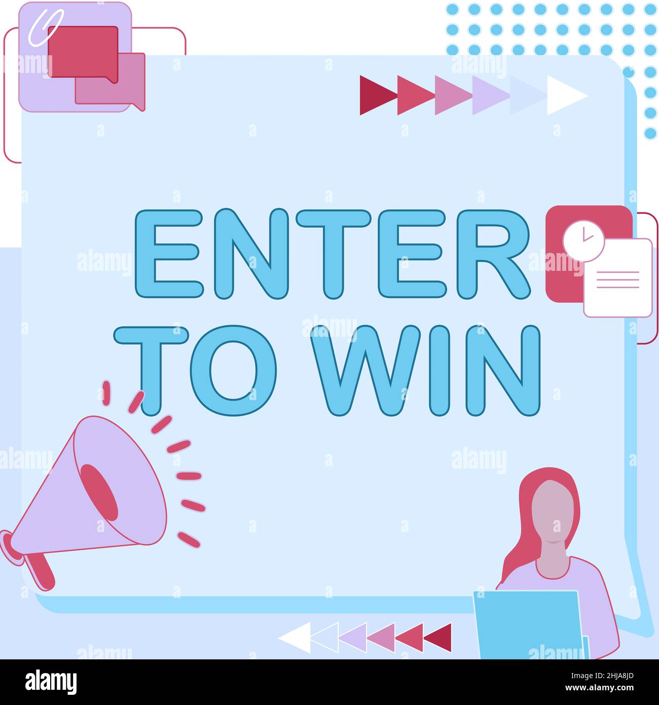 Sign displaying Enter To Win. Business approach exchanging something ... Sign displaying Enter To Win. Business approach exchanging something ...