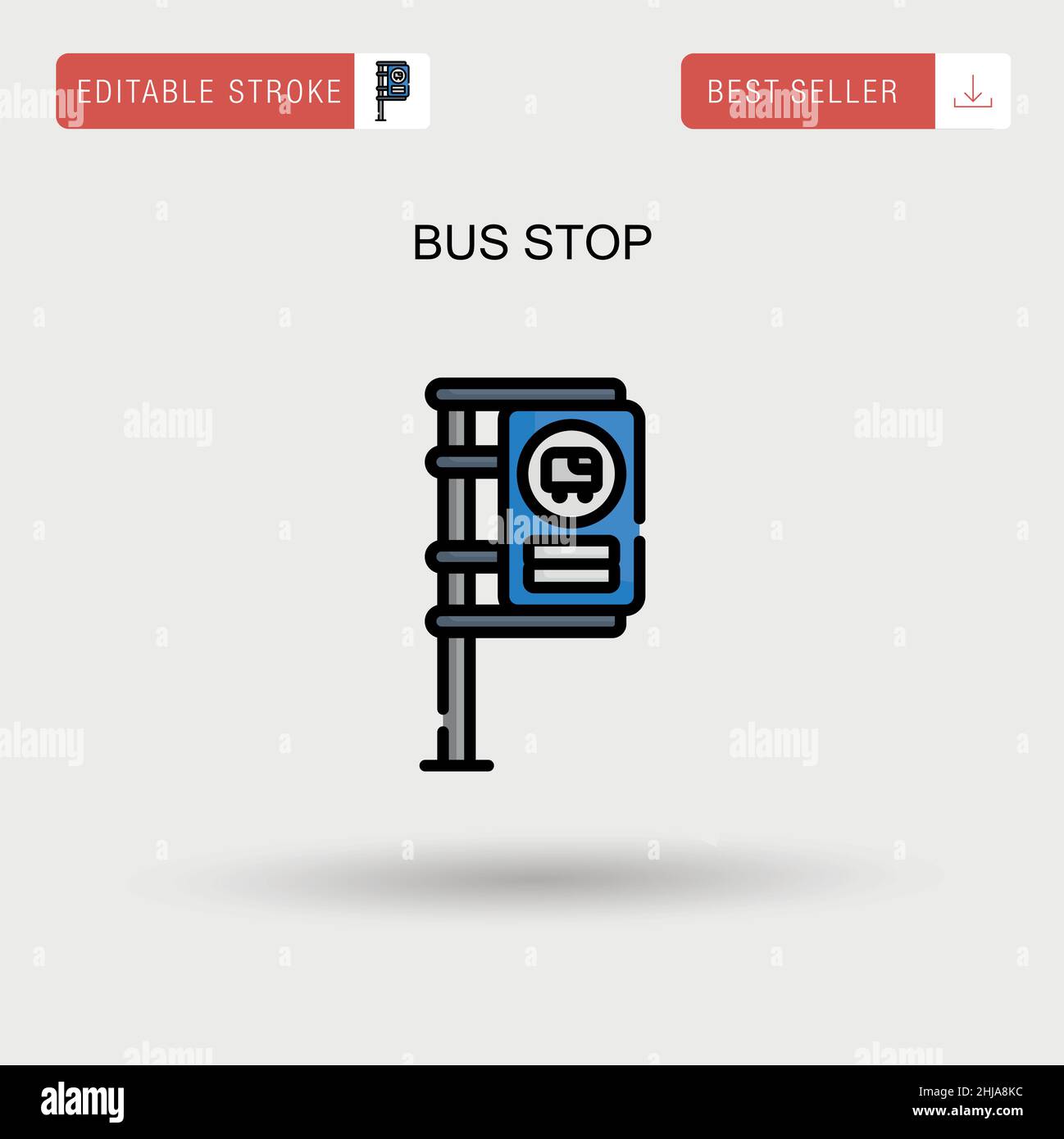 Bus stop sign board Stock Vector Images - Alamy