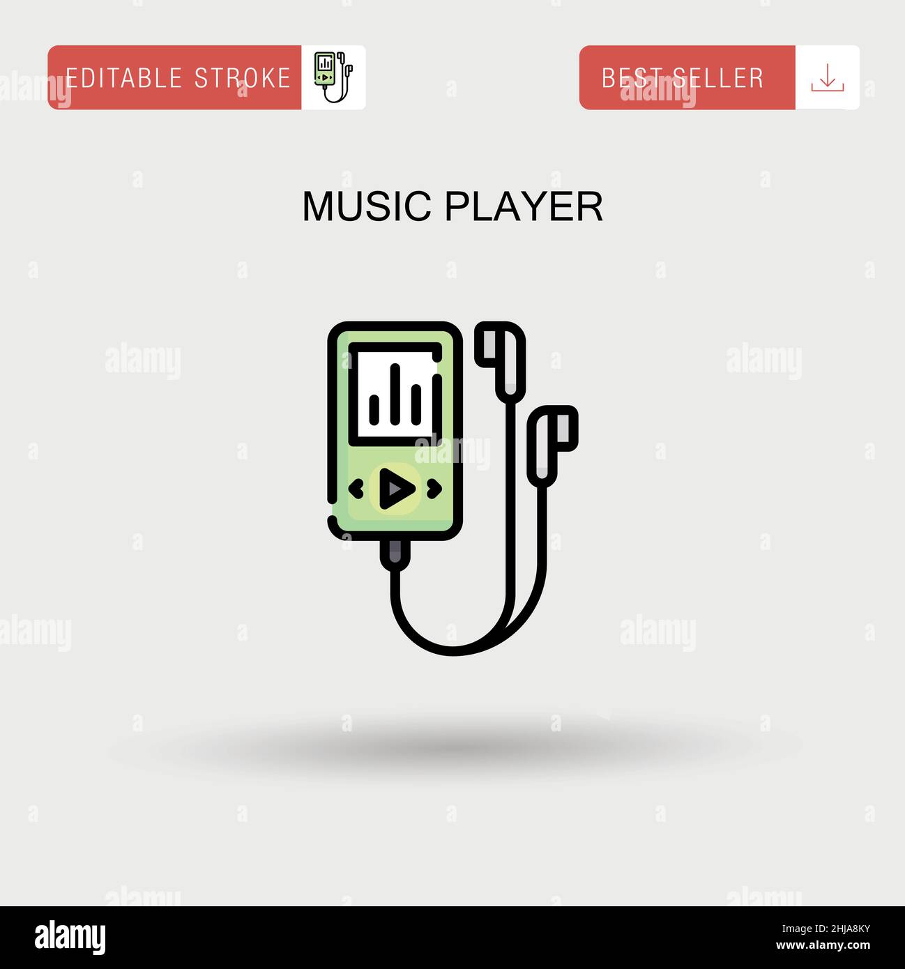 Media player template isolated Stock Vector Images - Alamy