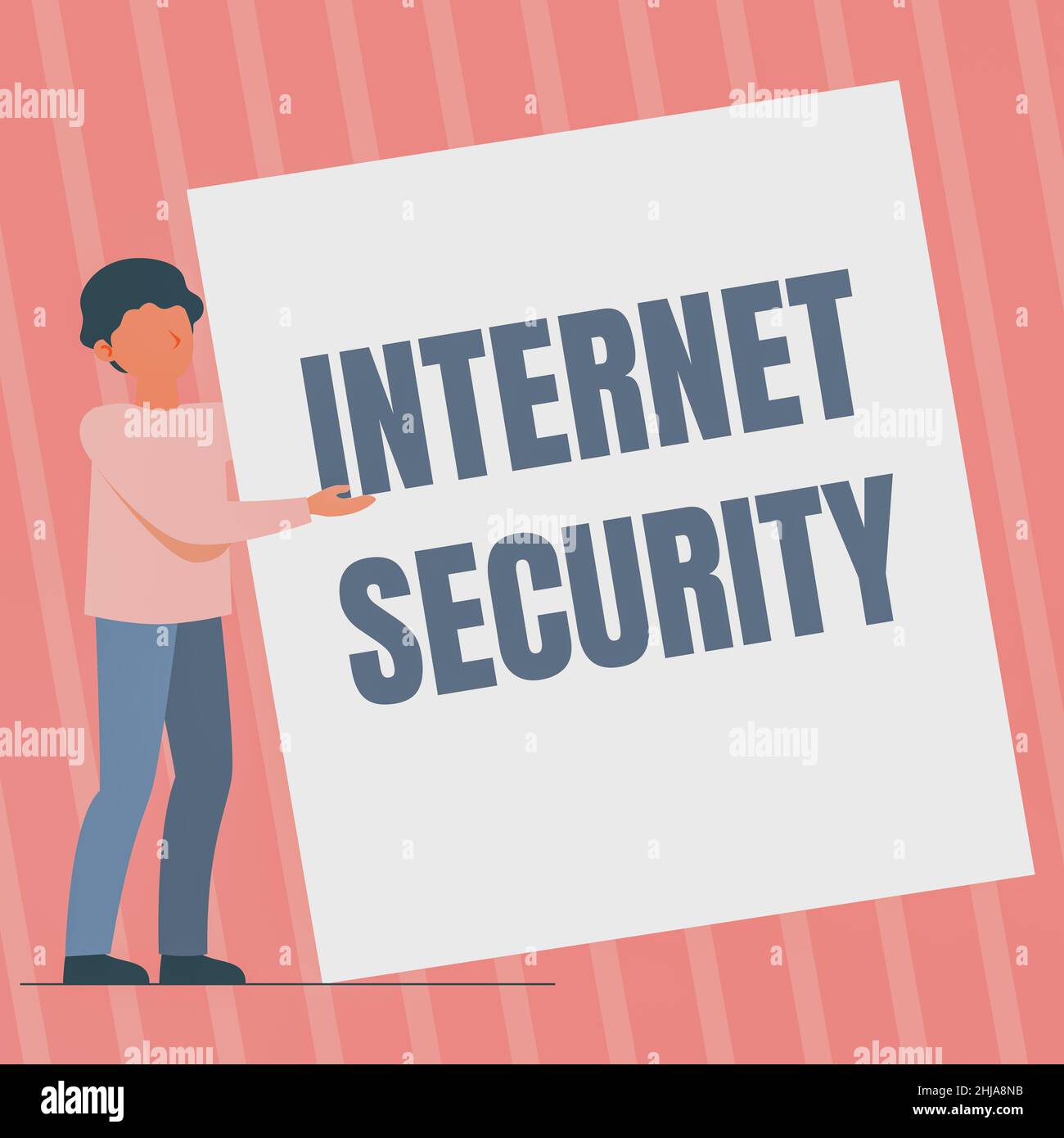 Writing displaying text Internet Security. Internet Concept process to protect against attacks ...