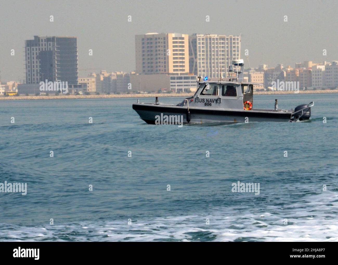 220126-N-YL048-1034 MANAMA, Bahrain. (Jan. 26, 2022) A Harbor Patrol ...