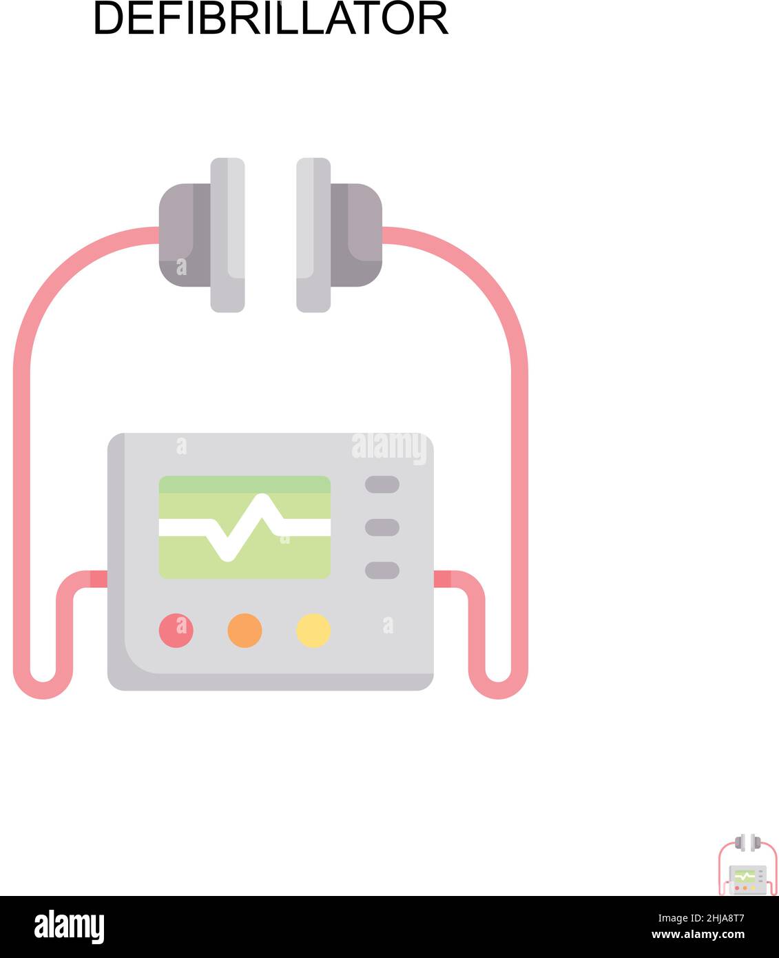 Defibrillator Simple vector icon. Illustration symbol design template ...