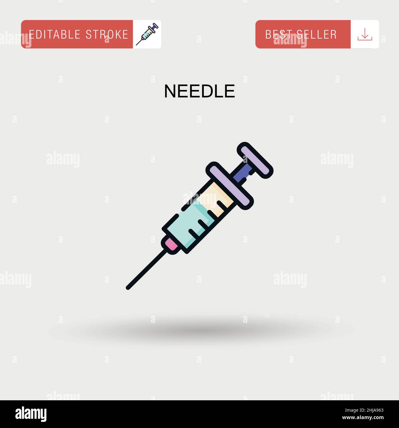 Needle Simple vector icon Stock Vector Image & Art - Alamy
