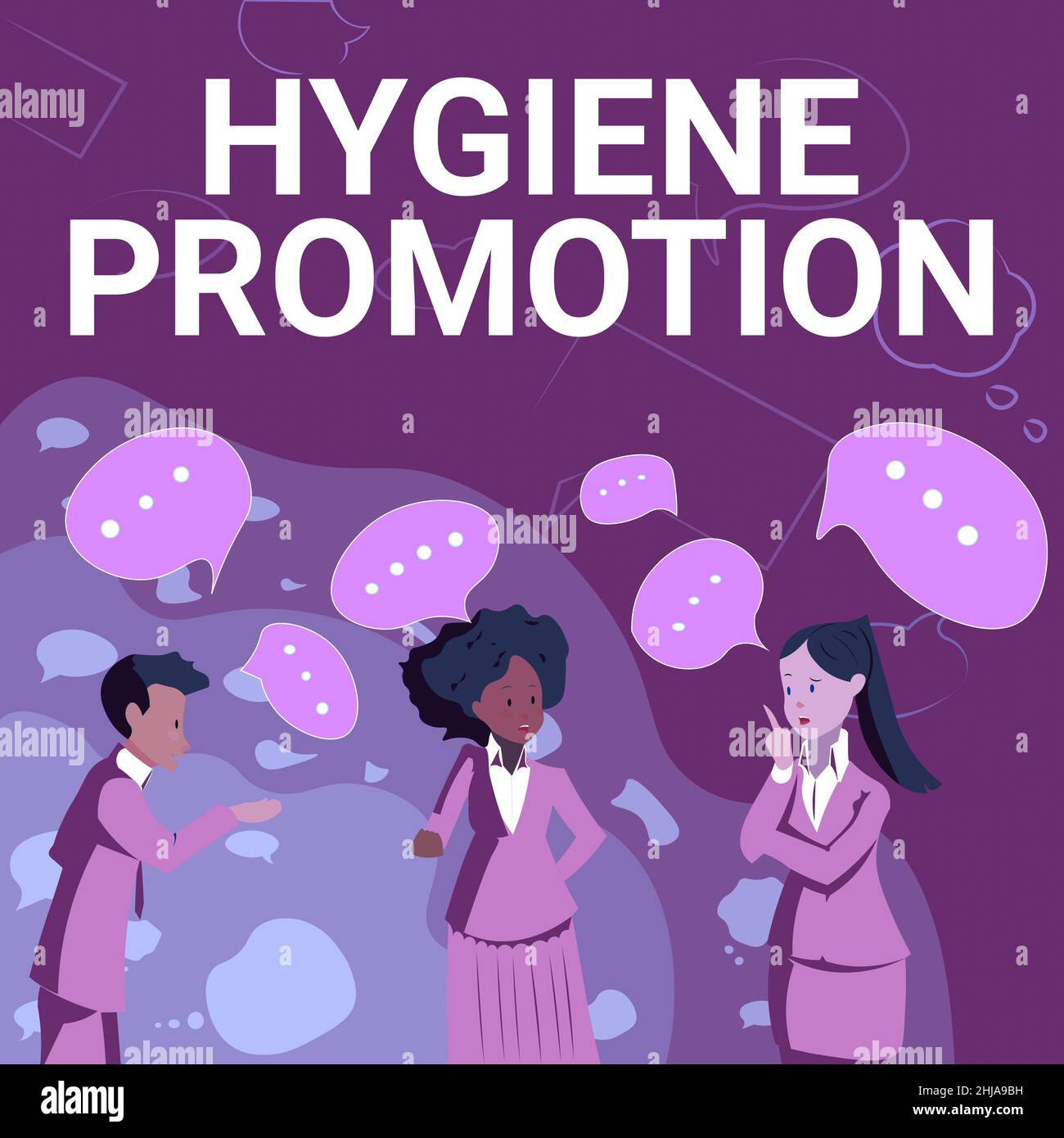 Text caption presenting Hygiene Promotion. Internet Concept systematic ...